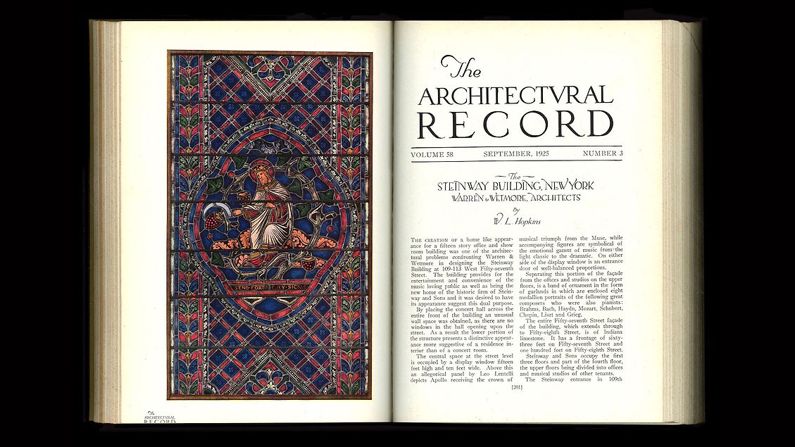 From the RECORD Archives: ‘The Steinway Building, New York: Warren ...