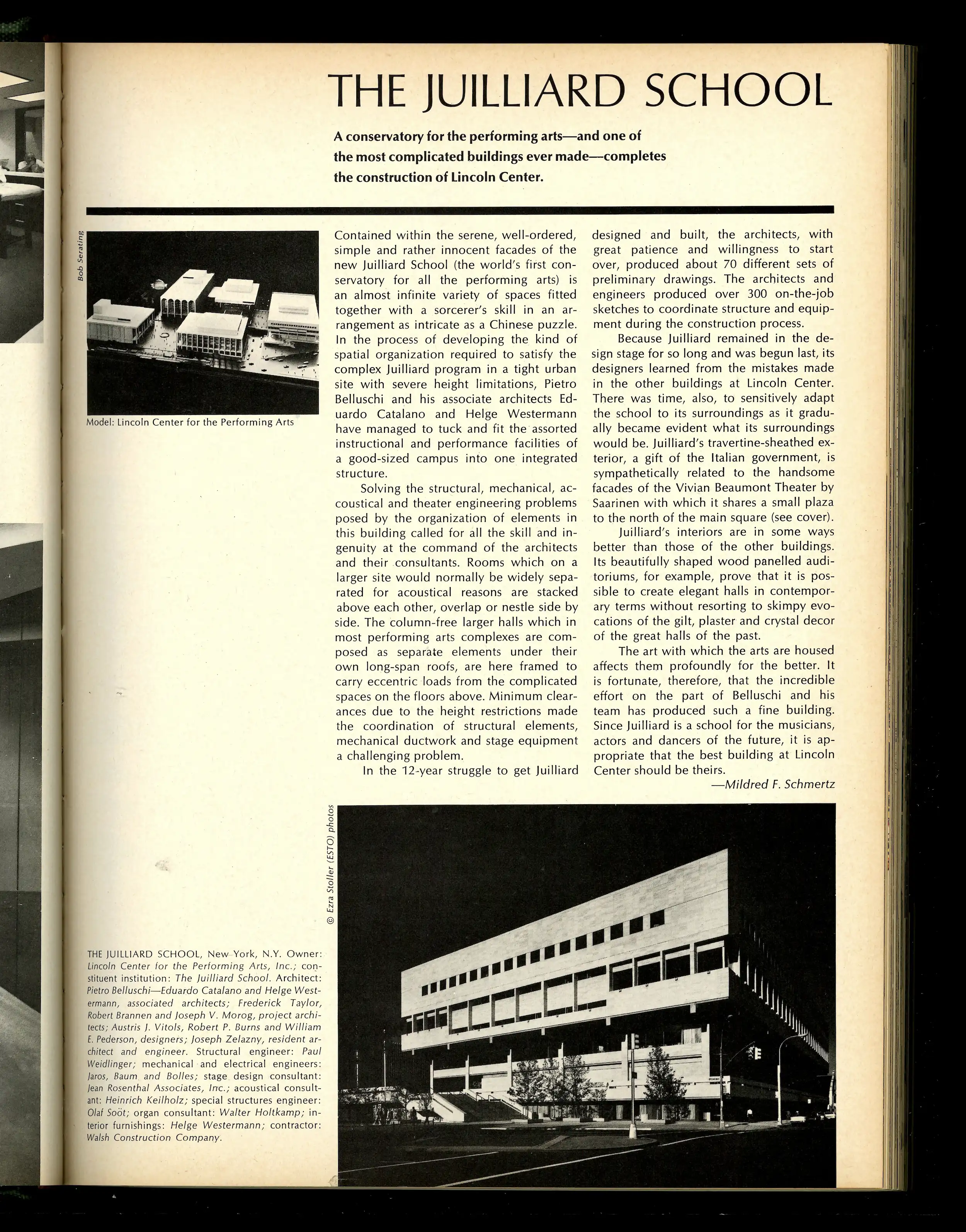 From the RECORD Archives: ‘The Juilliard School’ | Architectural Record
